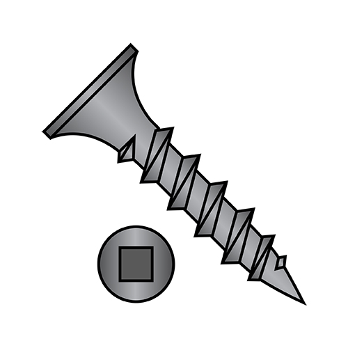 7X2 Square Recess Drive Bugle Head Coarse Thread Drywall Screw Black ...