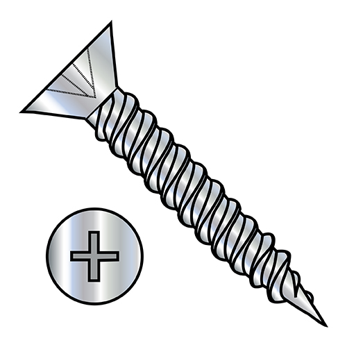 5-20 X 1/2 Phillips Flat Hinge Fine Threaded Fully Threaded Zinc and Bake
