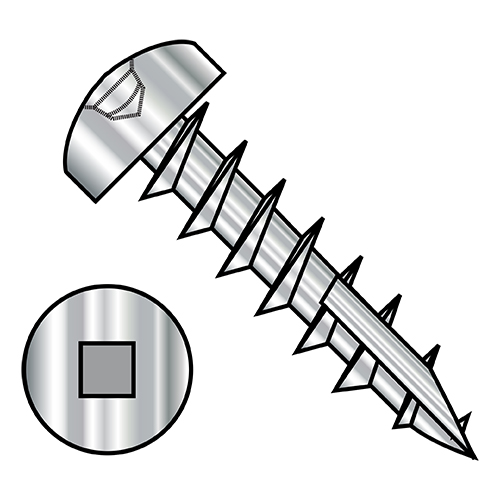 6-13 X 3/4 Square Pan Deep Thread Type 17 Fully Threaded Stainless Steel