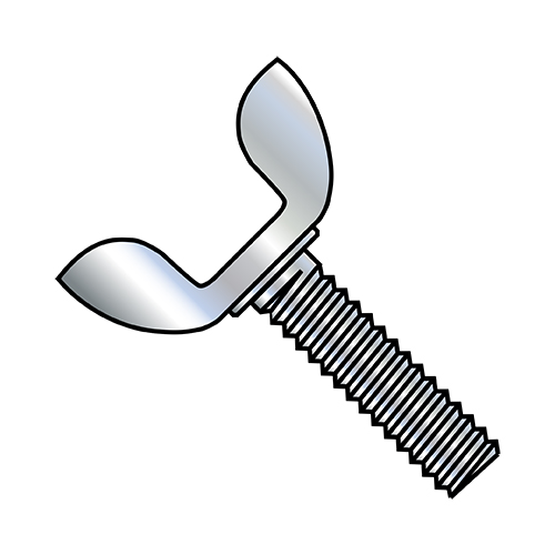 10-32X1/4 Stamped Steel Wing Screw Type D Zinc | Value Fasteners
